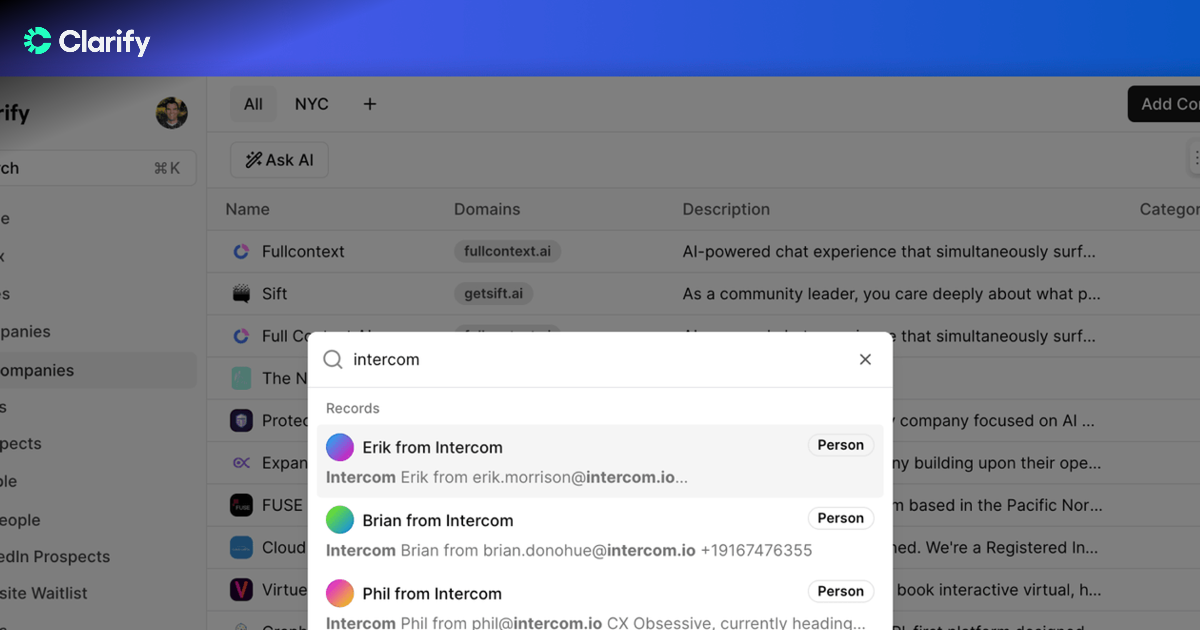 Clarify - Advanced Search