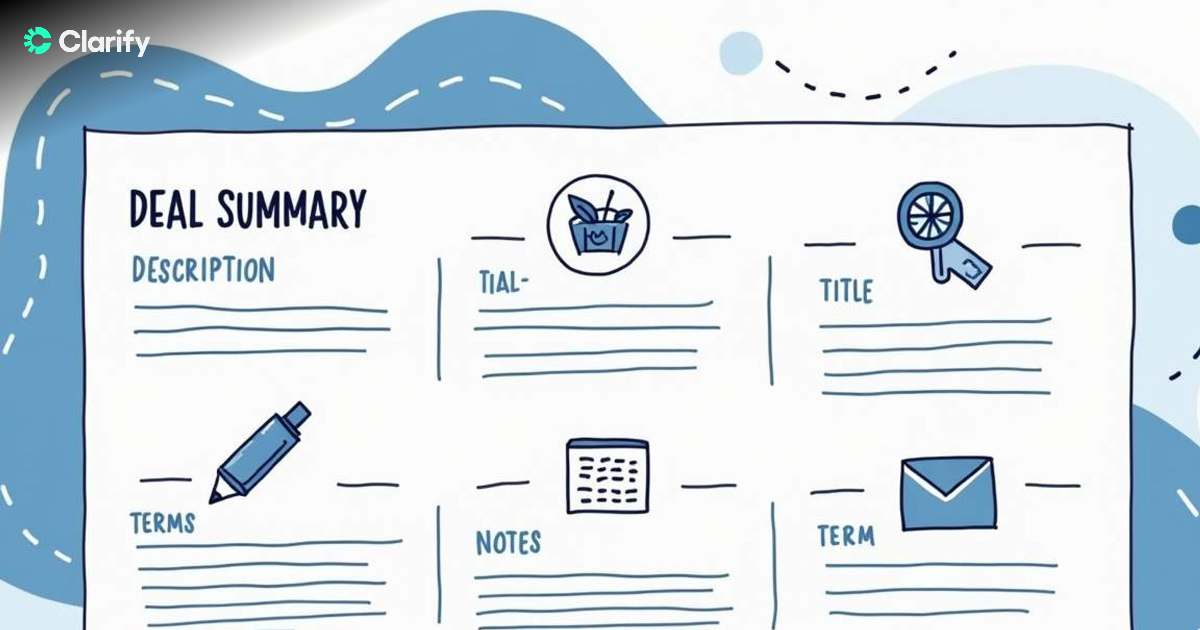 Clarify - Creating an Effective Deal Summary Template: A Step-by-Step Guide
