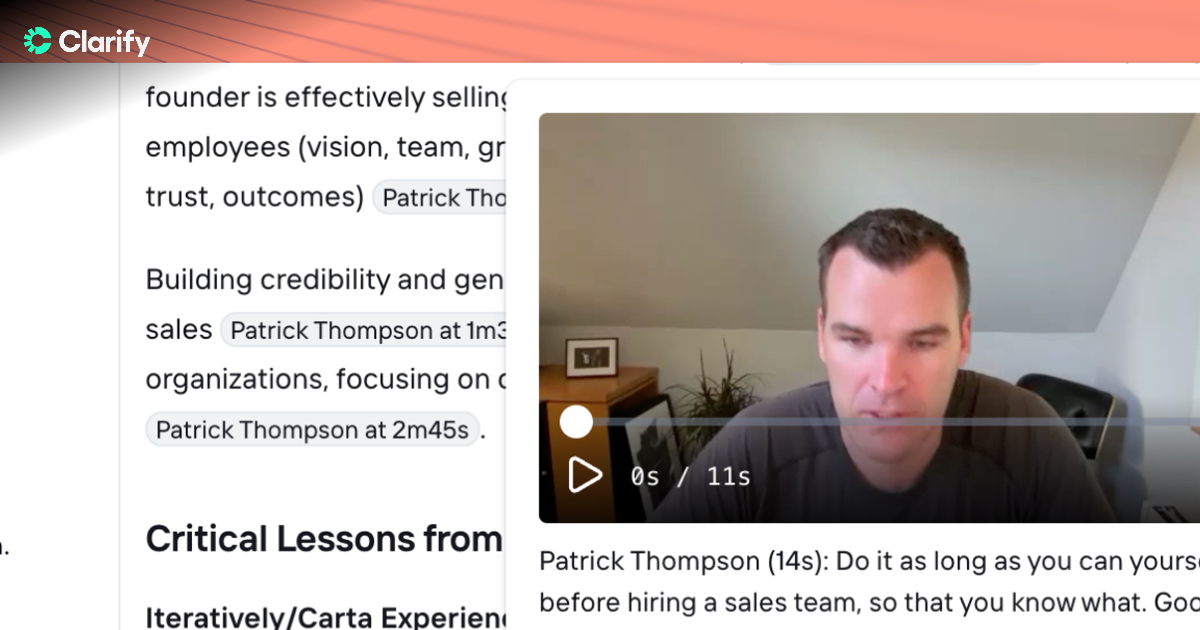 Clarify - June roundup: Self-serve, chat with meetings and citations
